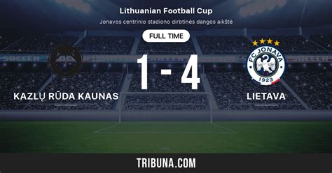 Kazlų Rūda Kaunas Vs Fk Jonava Live Score Stream And H2h Results 421