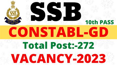 Ssb Constable Gd Vacancy 2023 Full Detail Download Notification