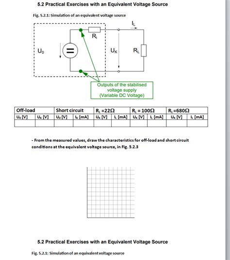 5 2 Practical Exercises With An Equivalent Voltage Chegg Com