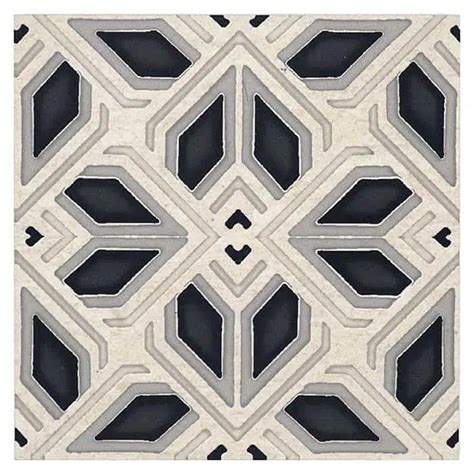 Buy Online Avery Charcoal Grande Limestone Deco Tile 12x12x⅜