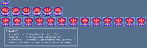 Ds Dsi Kirby Mass Attack Shell The Spriters Resource