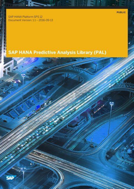 Sap Hana Predictive Analysis Library Pal
