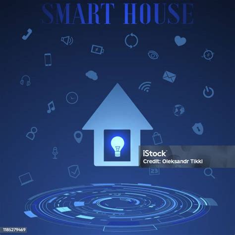 디지털 기술 아이콘 벡터 그림입니다 사물 템플릿 배경의 인터넷 추상적인 사이버 공간 네트워크 에코시스템 혁신 설계 Iot 스마트 홈 연결 스마트 폰으로 집 제어 0명에 대한