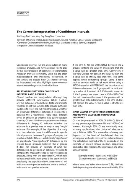 Confidence Interval Explanation Pdf Confidence Interval P Value