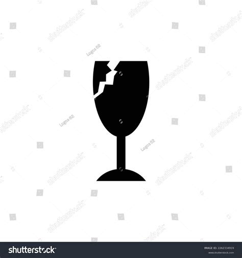 Free Vector Fragile Black Glass Symbol Stock Vector Royalty Free
