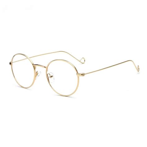 Vintage Oval Round Japan Hand Made Metal Gold Wire Eyeglass Frames
