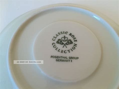8 Teilig Rosenthal Sanssouci Moosrose Goldrand Kaffeegedeck Elfenbein