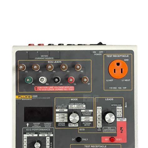 Used FLUKE BIOMEDICAL REF 232D Electrical Safety ECG Analyzer ECG