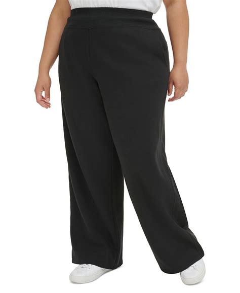 Calvin Klein Plus Size High Waist Wide Leg Pants Macys