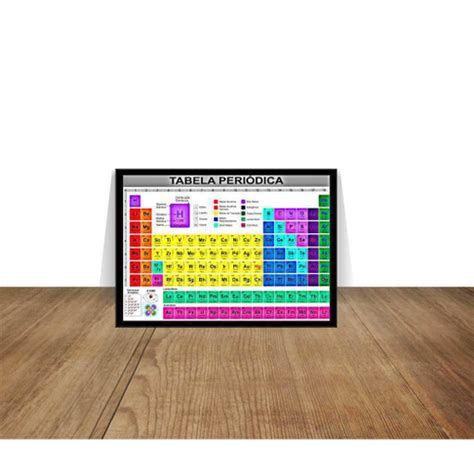 Quadro Decorativo Tabela Periódica Química Com Moldura R01 Em Promoção
