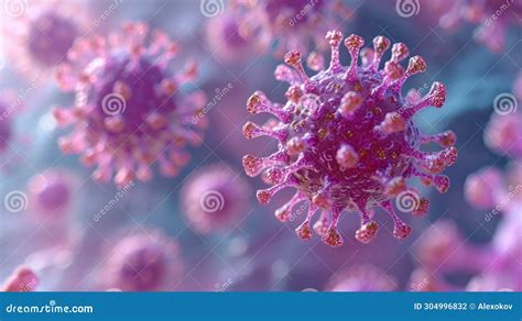 Mumps Virus Cartoon 3d Model Vector Illustration