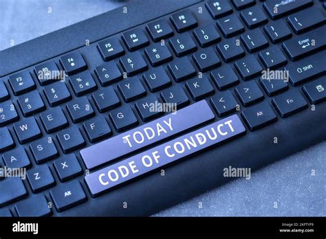 Conceptual Caption Code Of Conduct Business Concept Ethics Rules Moral Codes Ethical Principles