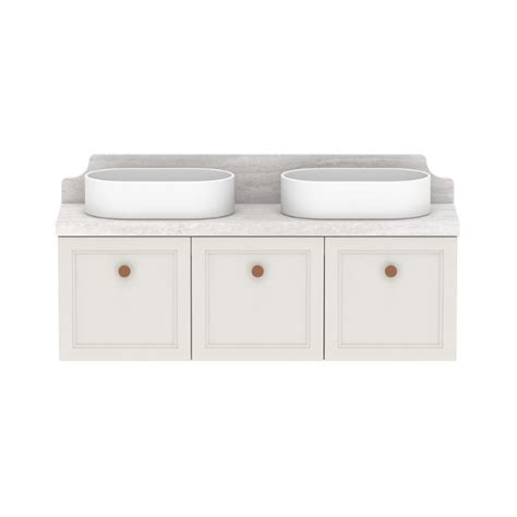 Adp Mabel Ensuite Wall Hung Vanity With Cherry Pie Premium Solid Surfa — The Blue Space