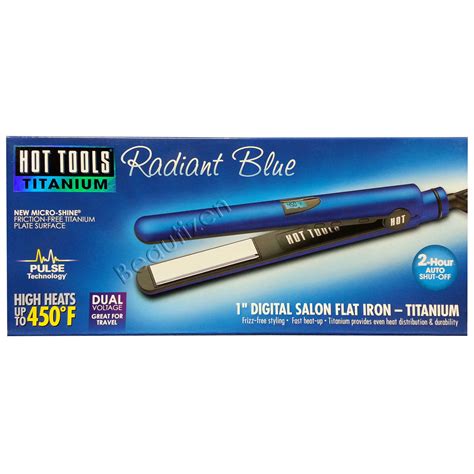 Hot Tools Professional Radiant Blue Micro Shine Titanium Digital Flat Iron