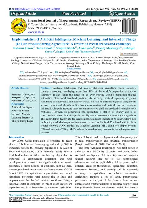 Pdf Implementation Of Artificial Intelligence Machine Learning And Internet Of Things Iot