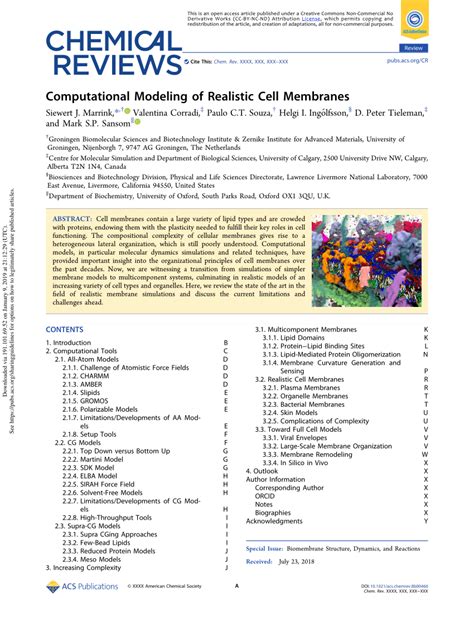 pdf computational modeling of realistic cell membranes