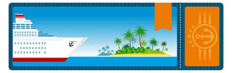 Cruise Ship Boarding Pass Ticket Honeymoon Wedding Invitation Vector