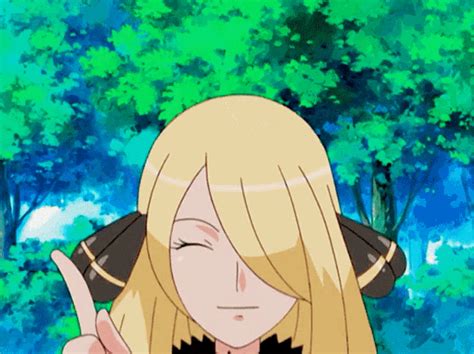 Pokemon Cynthia Happy  Pokemon Cynthia Happy Champion Discover And Share S