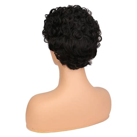 Whimsical W Short Kinky Curly Wig Bob Pixie Cut Sy Grandado