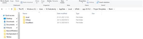 Unable To Create A Blank Project Due To Some Path Issue Studiox Uipath Community Forum