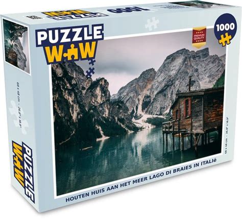 Puzzle Lago di Braies 1000 pièces Maison en bois sur le lac Lago di