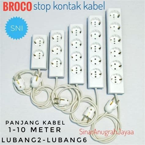 Jual Broco Kabel Extension Stop Kontak Lubang 2 3 4 5 6 Kabel 1