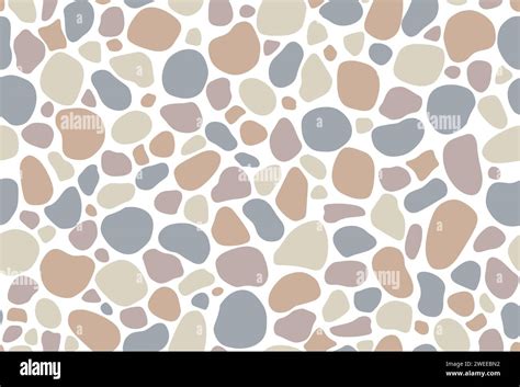 Smooth Pebble Stone Seamless Pattern Gravel Cobblestone Texture