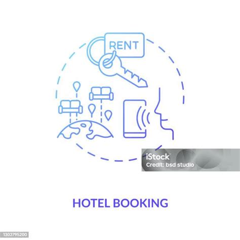 Otel Rezervasyonu Konsept Simgesi Stok Vektör Sanatı And Bilgisayar