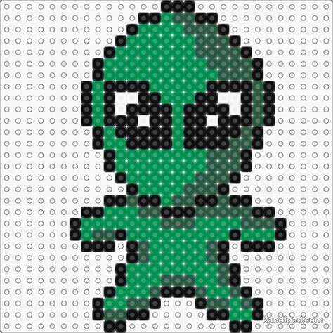 6 Alien Perler Beads Patterns Free Diy Crafts