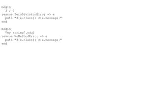Ruby Exceptions Ppt