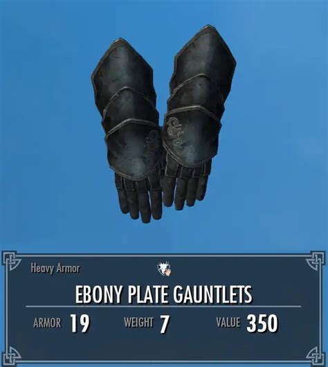 Ebony Plate Gauntlets Legacy Of The Dragonborn Fandom