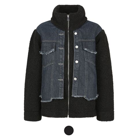 포스티 레코브 데님 배색 무스탕 자켓 Lc31c1mt501x