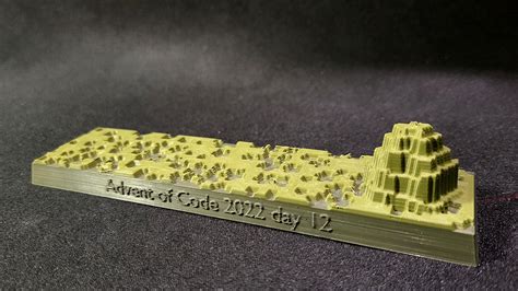 [2022 day 12] 3d printed memento of the heightmap r adventofcode