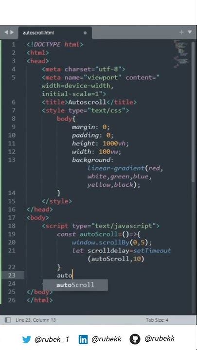 Auto Scroll A Webpage Using Javascript Shorts Youtube