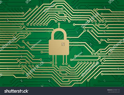 Circuit Board Lock Images Stock Photos Vectors Shutterstock