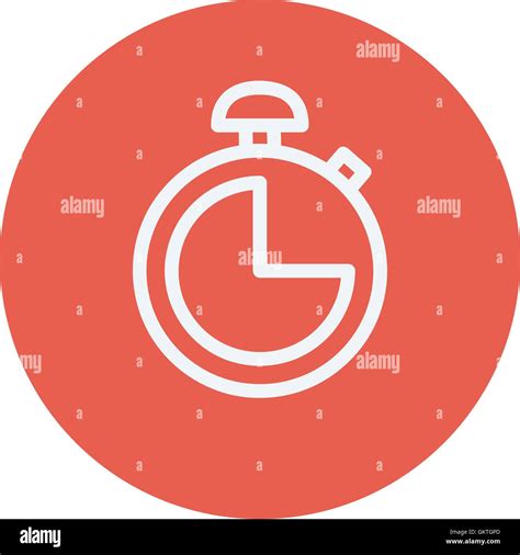 Stopwatch Thin Line Icon Stock Vector Image And Art Alamy