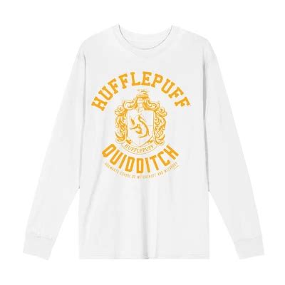 Harry Potter Hufflepuff Quidditch Crest Long Sleeve Adult Tee Xxl Target