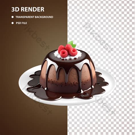 초콜릿 드립 케이크 3d 렌더링 투명 Png 자산 일러스트 Png Psd 무료 다운로드 Pikbest