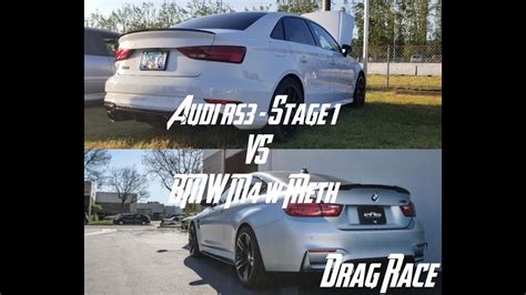 Audi Rs3 Unitronic Stage 1 Vs Bmw M4 Drag Race Youtube