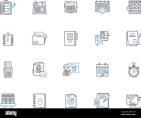 Deadline Line Icons Collection Countdown Due Date Limit Timeframe