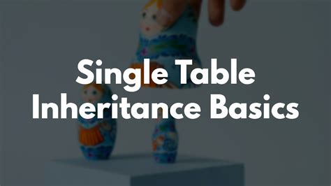 Single Table Inheritance Basics With Activerecord In Ruby On Rails Youtube
