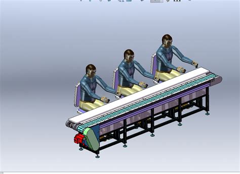 多工位流水线solidworks 2018模型图纸下载 懒石网