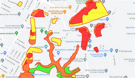 Mapa Mostra As áreas De Risco Em Manaus Zonas Norte E Leste São As