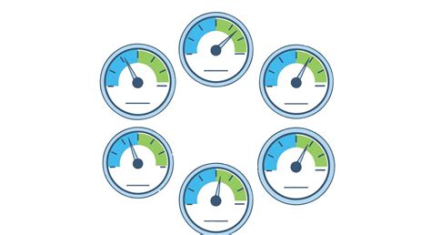 Six Gauges Display Various Metrics On A Clean Interface Background