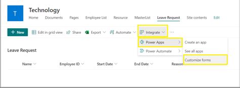 create a simple powerapps customized form