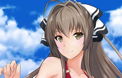Wallpaper Girl Long Hair Brown Hair Brown Eyes Anime Beautiful Pretty Face Attractive