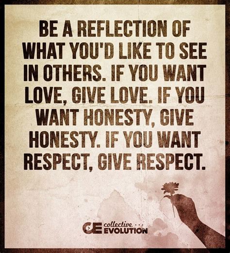 Be A Reflection Of What Youd Like To See In Others If You Want Love