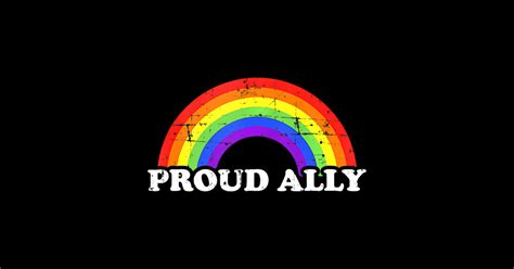 Proud Ally Rainbow Lgbt Pride Month For Men Women Proud Ally Rainbow