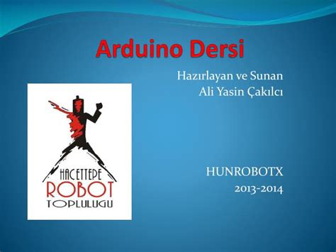 PPT Arduino Dersi PowerPoint Presentation Free Download ID 4830117