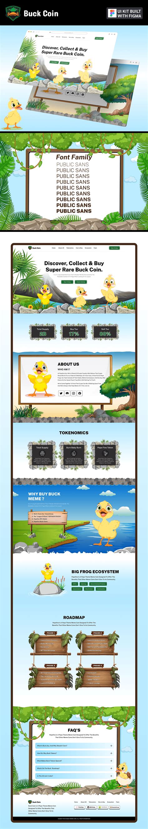 Buck Coin Meme Web Ui Kit Behance